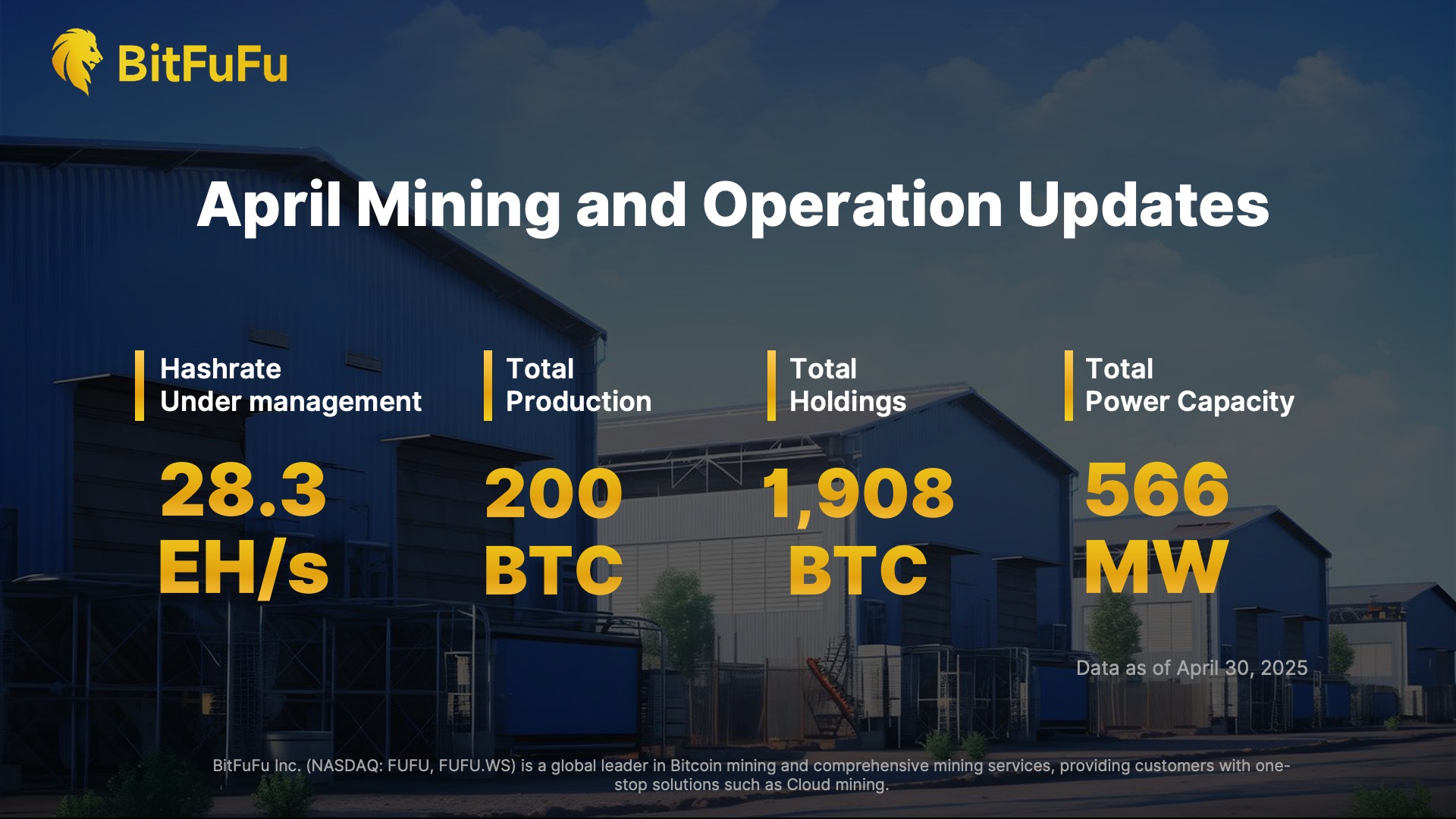 BitFuFu Announces May 2025 Bitcoin Mining and Operation Updates ...
